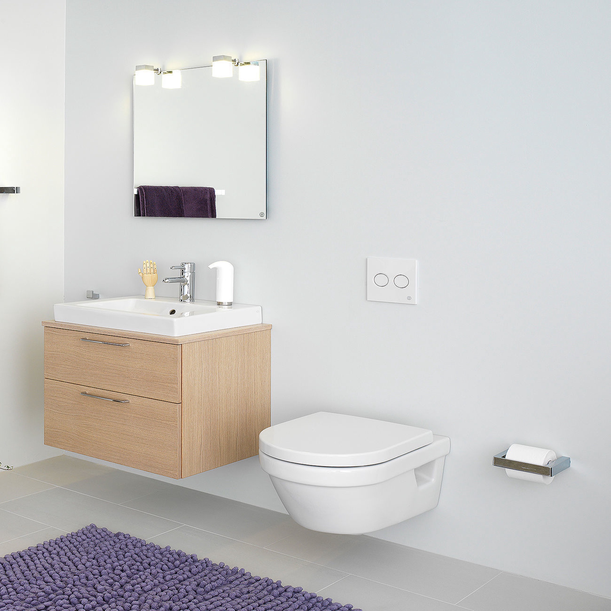 WC-pott, seinapealne Gustavsberg 5G84 Hygienic Flush, kaanega, 370 mm x ...