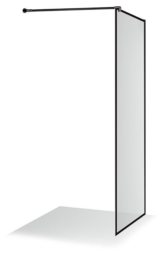 Dušisein Brasta Glass Ema Nero Frame, must - Krauta.ee