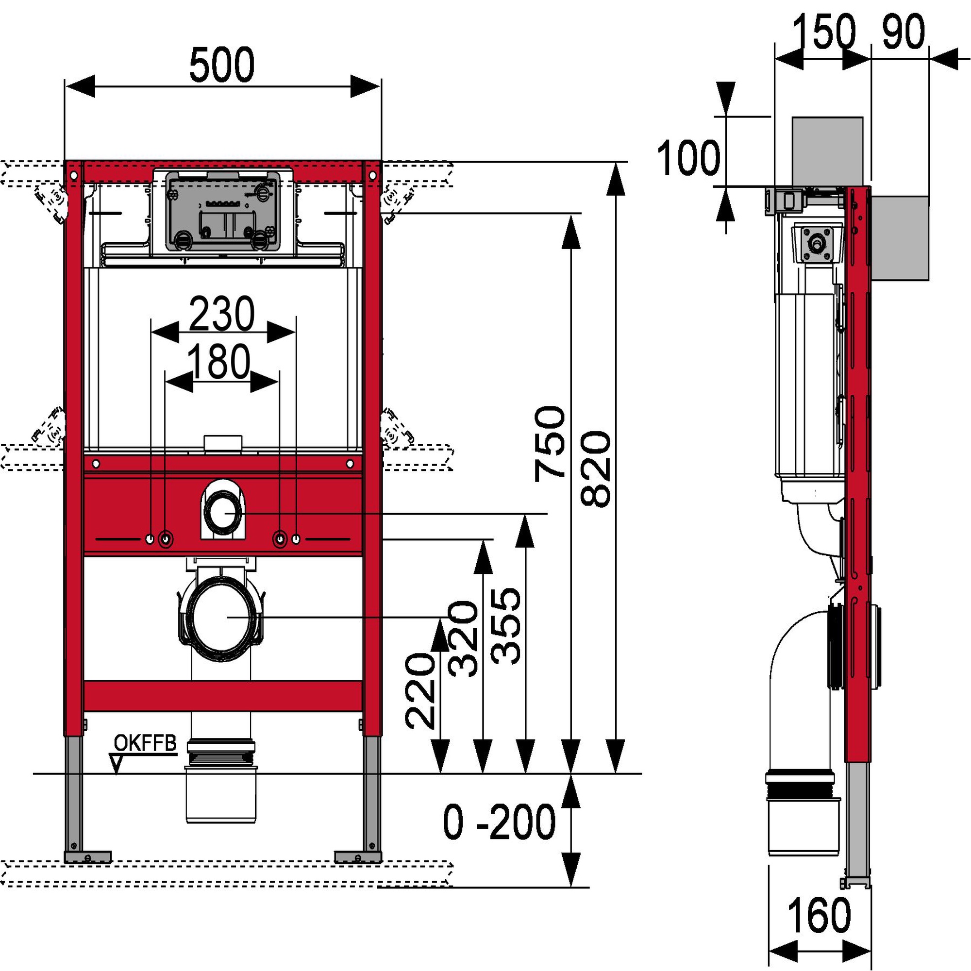 Raam Tece Toilet Module With Uni Cistern - Krauta.ee