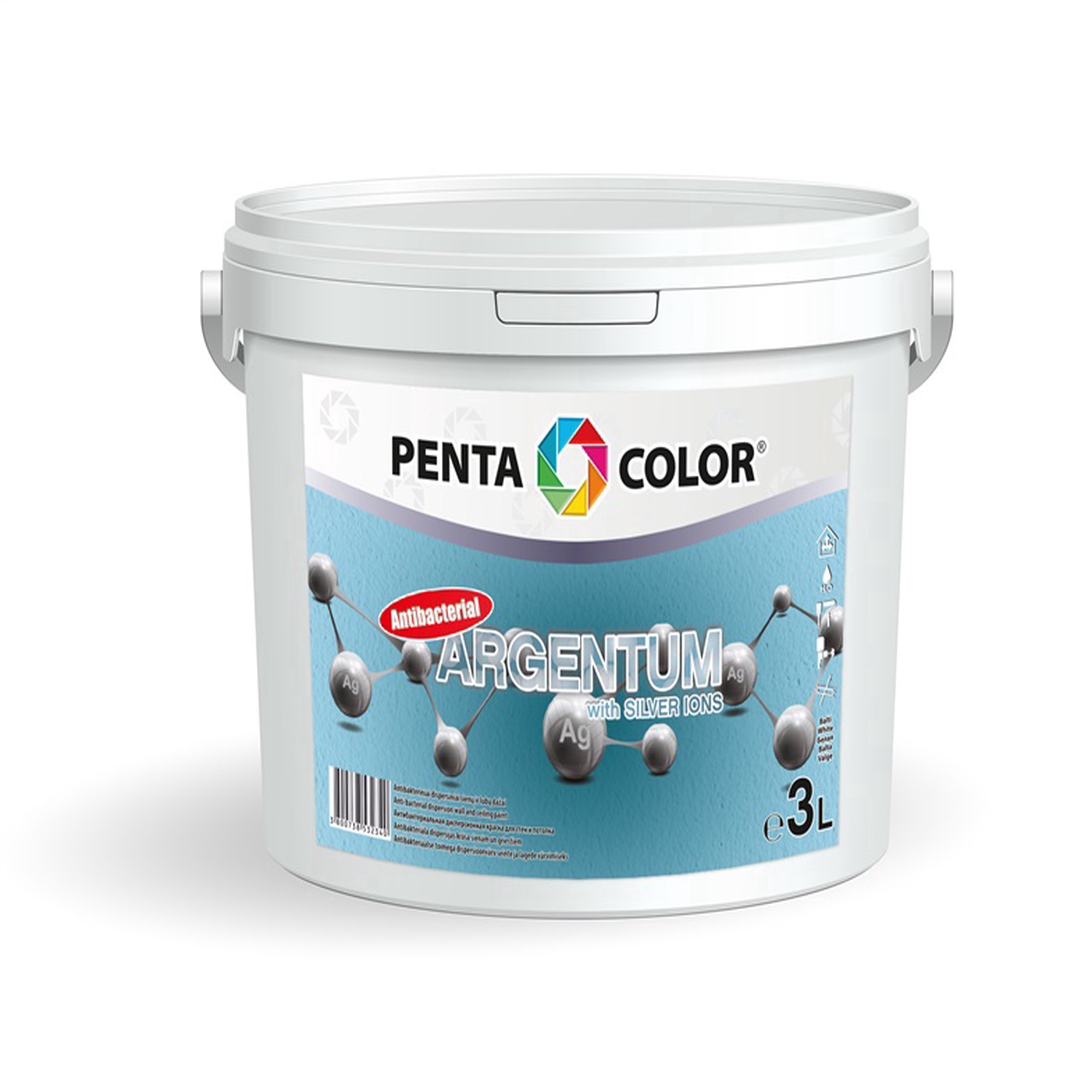 Emulsiniai dažai Pentacolor, balta, 3 l - Senukai.lt
