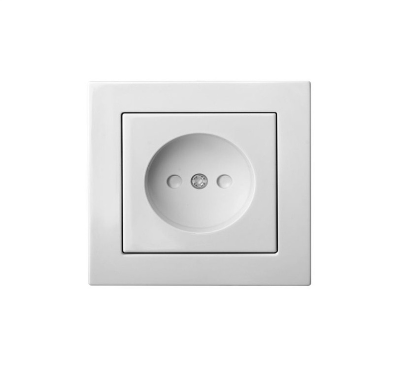 Kontaktdakšiņu savienotājs Liregus Epsilon, rozete bez zemējuma, balta ...