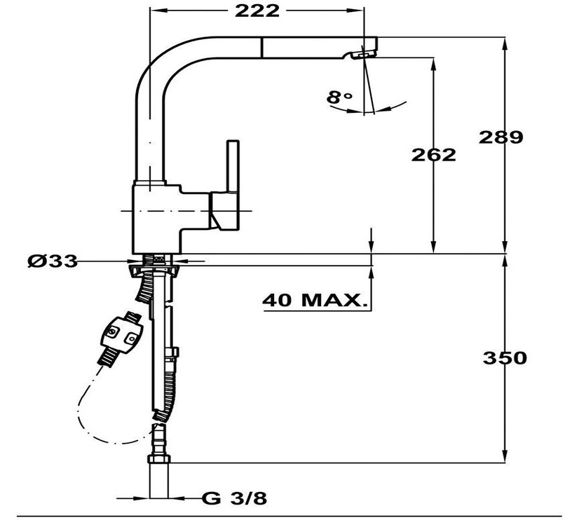 Köögisegisti Teka Kitchen Faucet ARK 938, must/hall - K-rauta