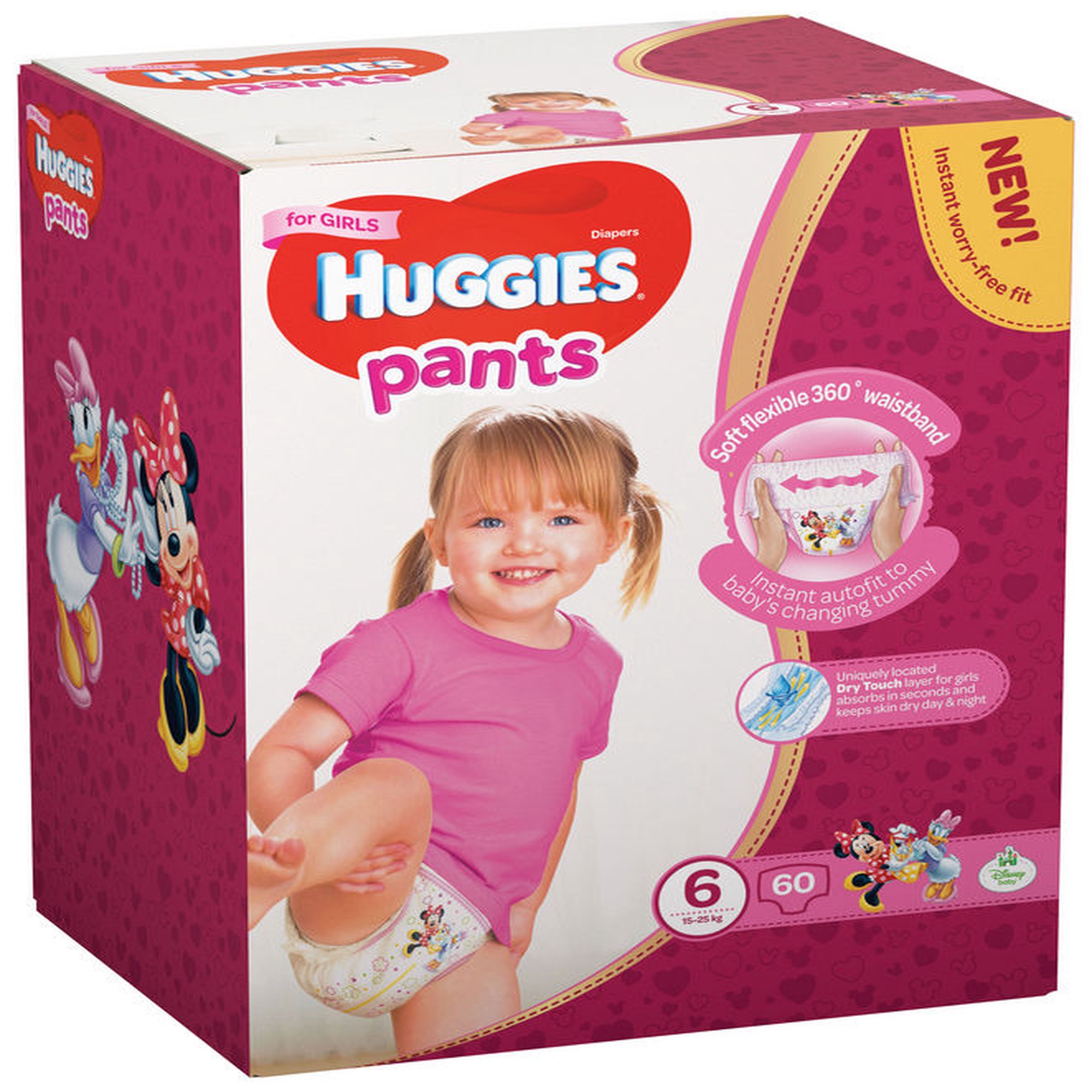 Sauskelnﾄ耀 Kelnaitﾄ耀 Huggies Pants Girl 6 Dydis 15 25 Kg 60 Vnt